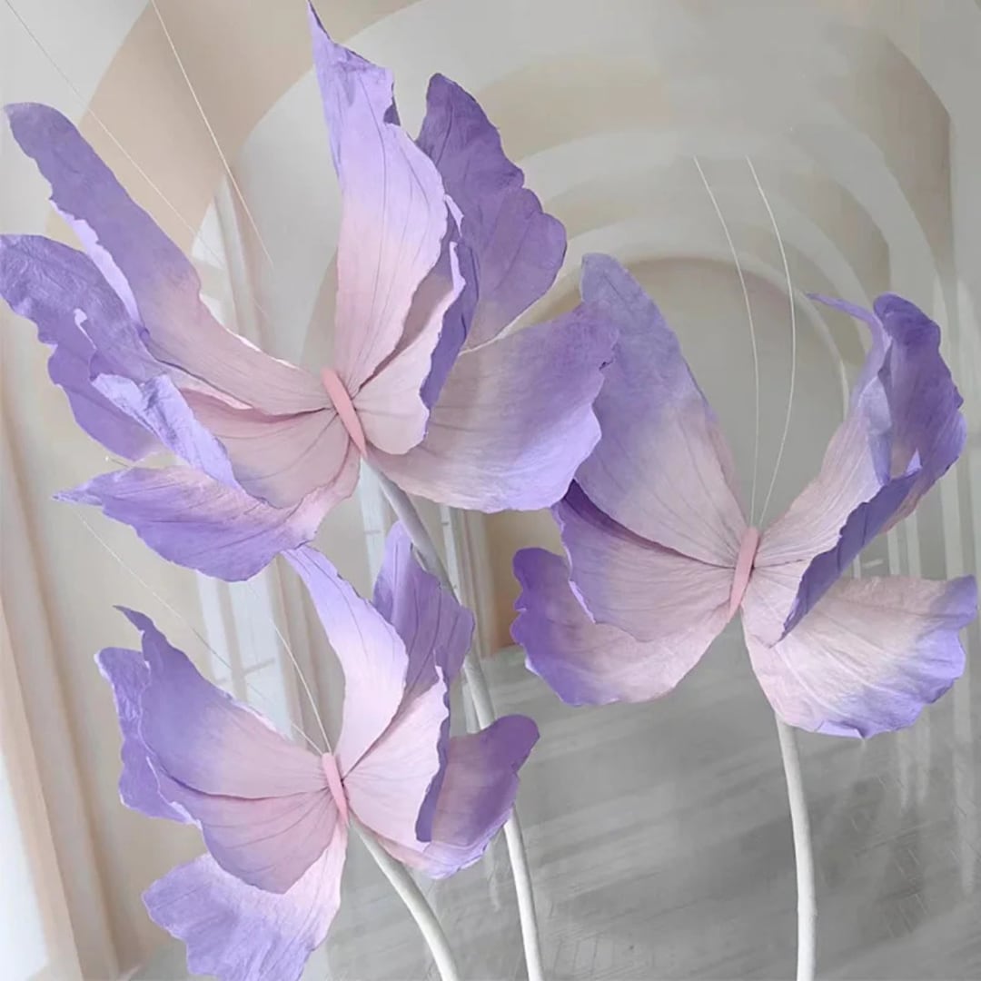 Giant Peony Paper Art Oversized Flower Stage Decor, Large Butterfly ...