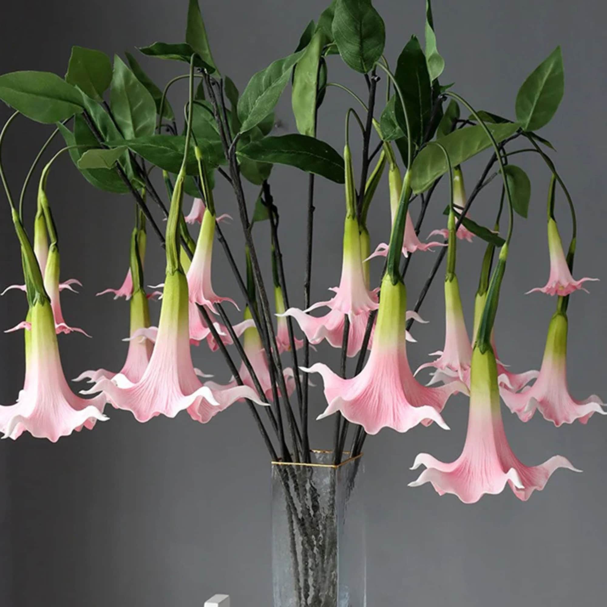 Angels Trumpet Flower 2 Stem-branch Real Touch Artificial Flowers for ...