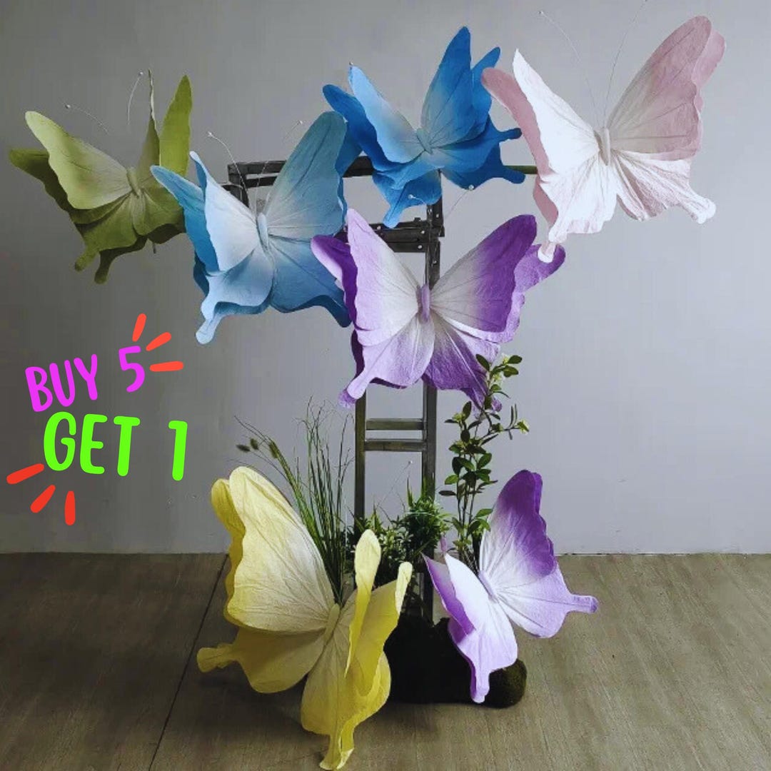 Giant Paper Butterfly 100cm Wide Oversized Paper Art for Stage Backdrop ...