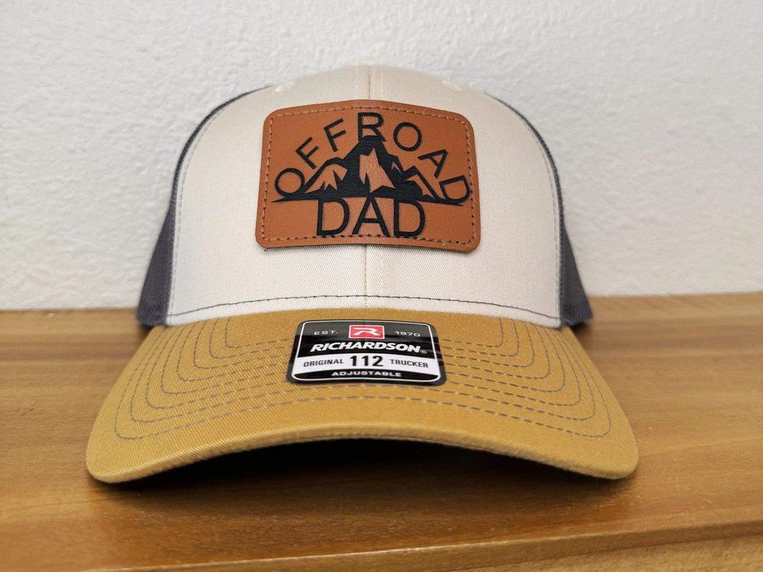 Off Road Dad Leather Patch Trucker Hat - Etsy