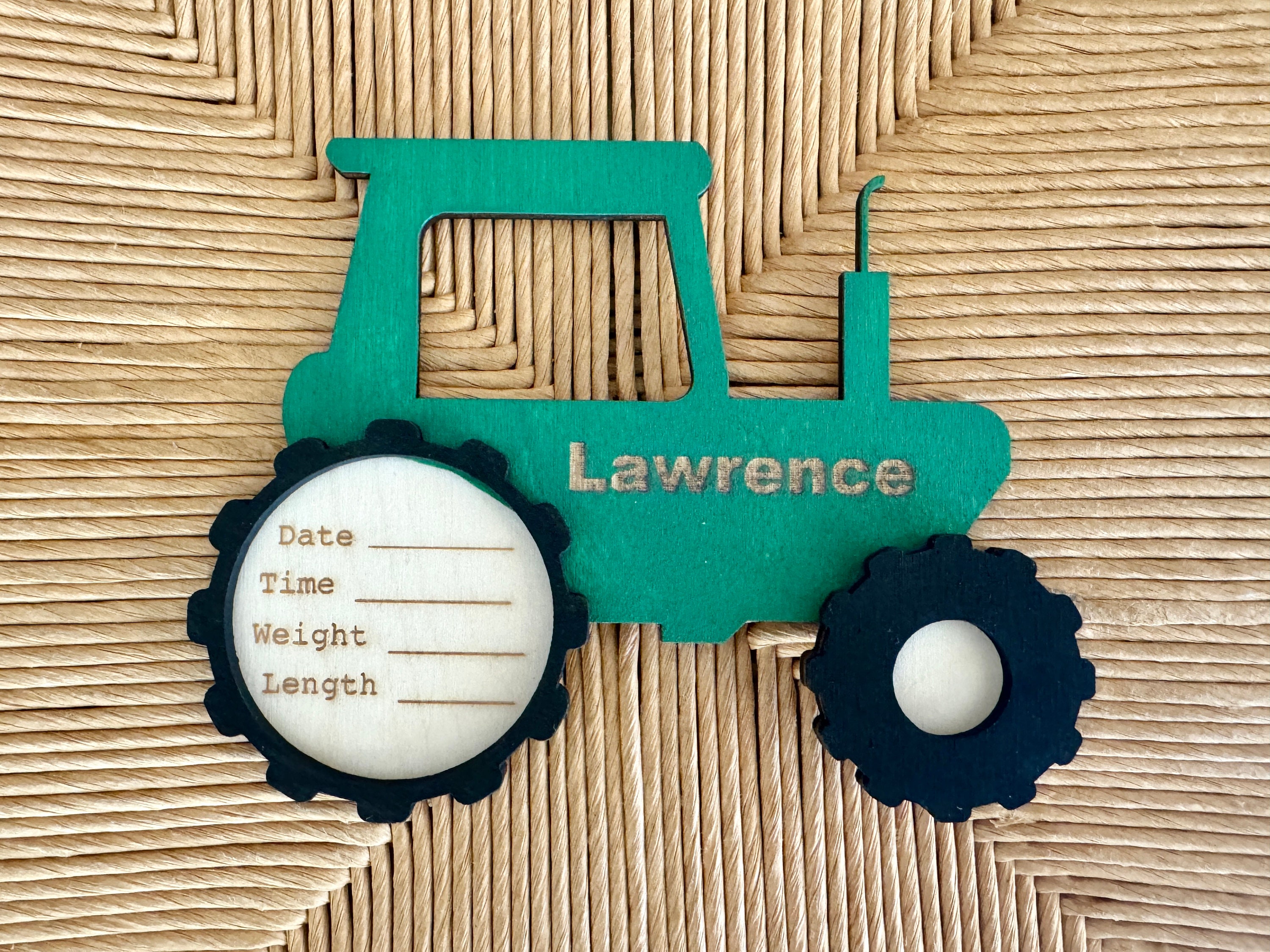 Personalized Tractor Baby Birth Announcement, Baby Sign, Hospital Photo ...