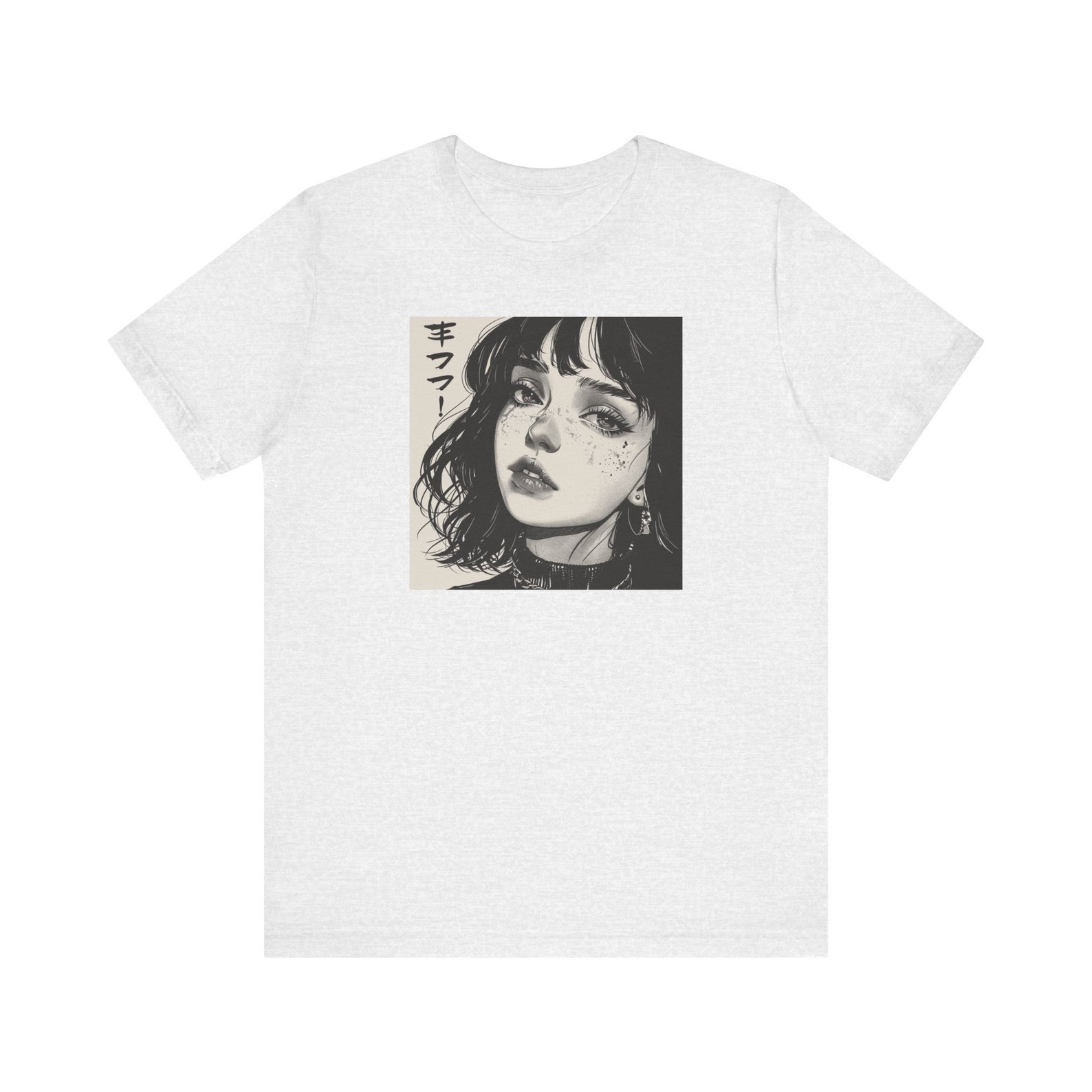 Goth Girl Manga Poster T-shirt, Goth Aesthetic Black Gothic Tshirt - Etsy