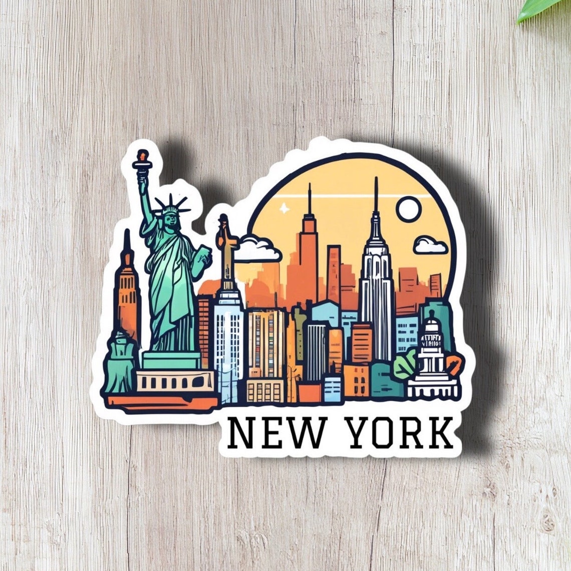 New York Vinyl Sticker, Nyc, New York Sticker for Laptops, Water ...