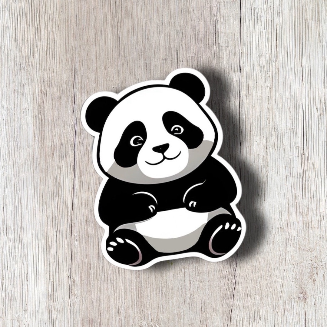 Panda Vinyl Sticker, Panda Bear Sticker for Laptops, Water Bottles, and ...