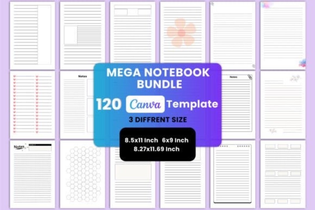 2024 Mega Notebook Paper Bundle - Etsy