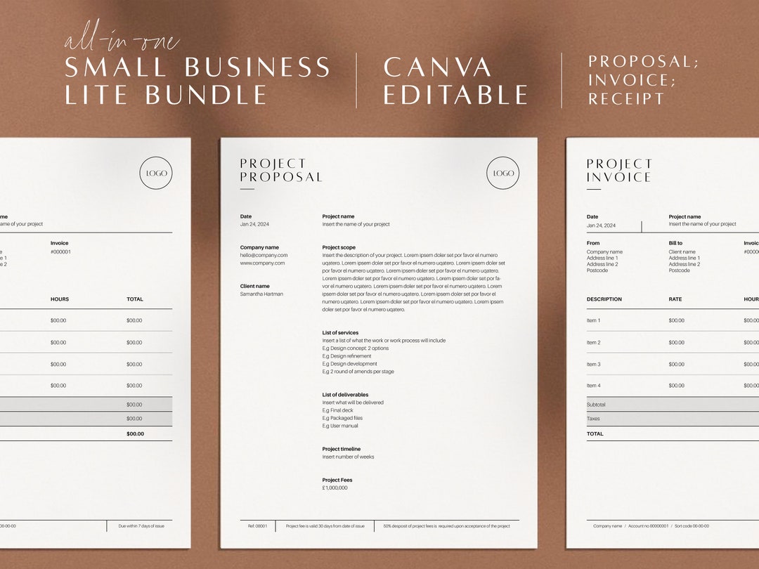 Small Business Bundle *lite*: New Client Minimal Proposal | Business ...