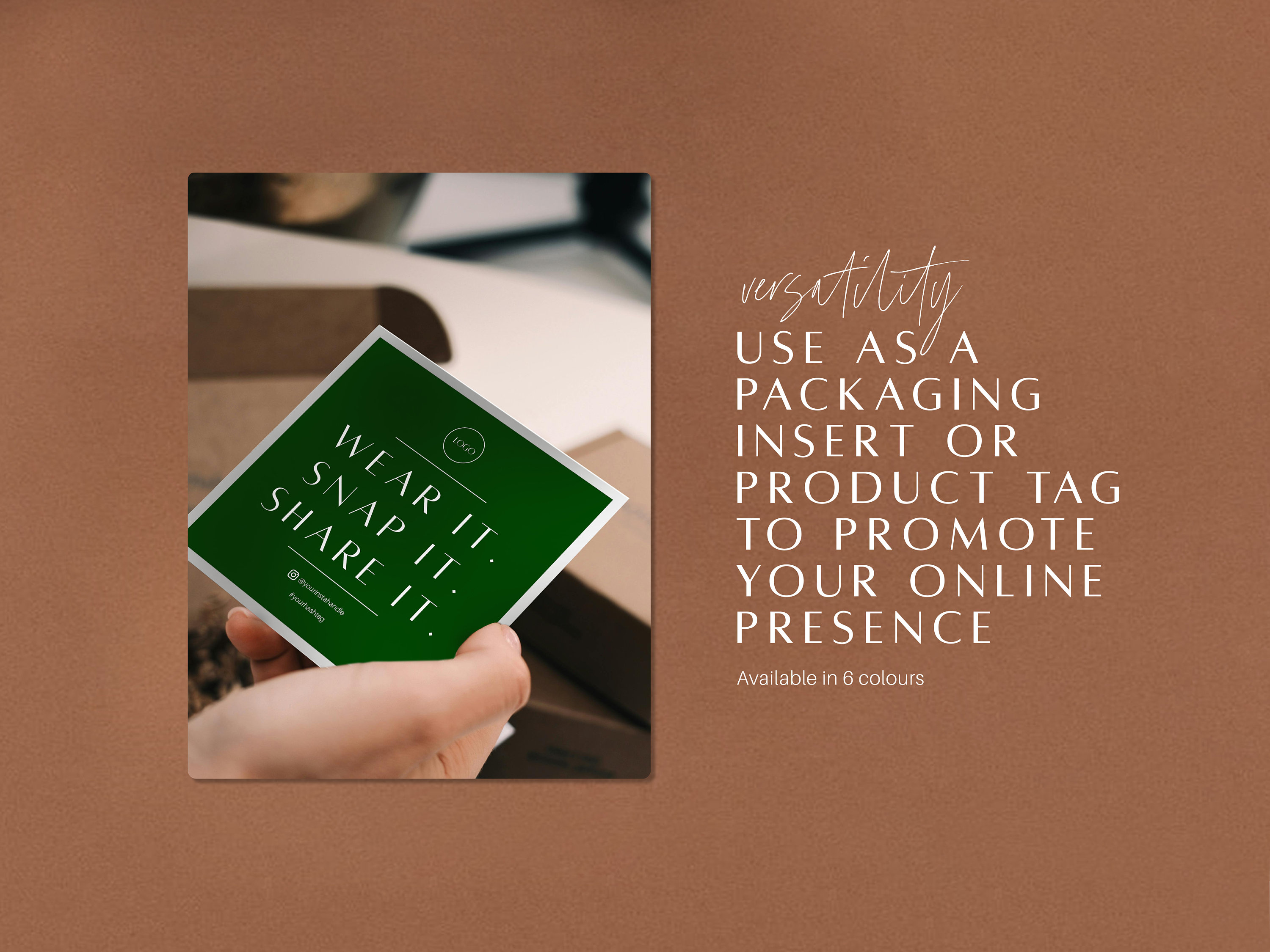 Snap and Share Template: Packaging Insert | Packaging Label | Snap Tag ...