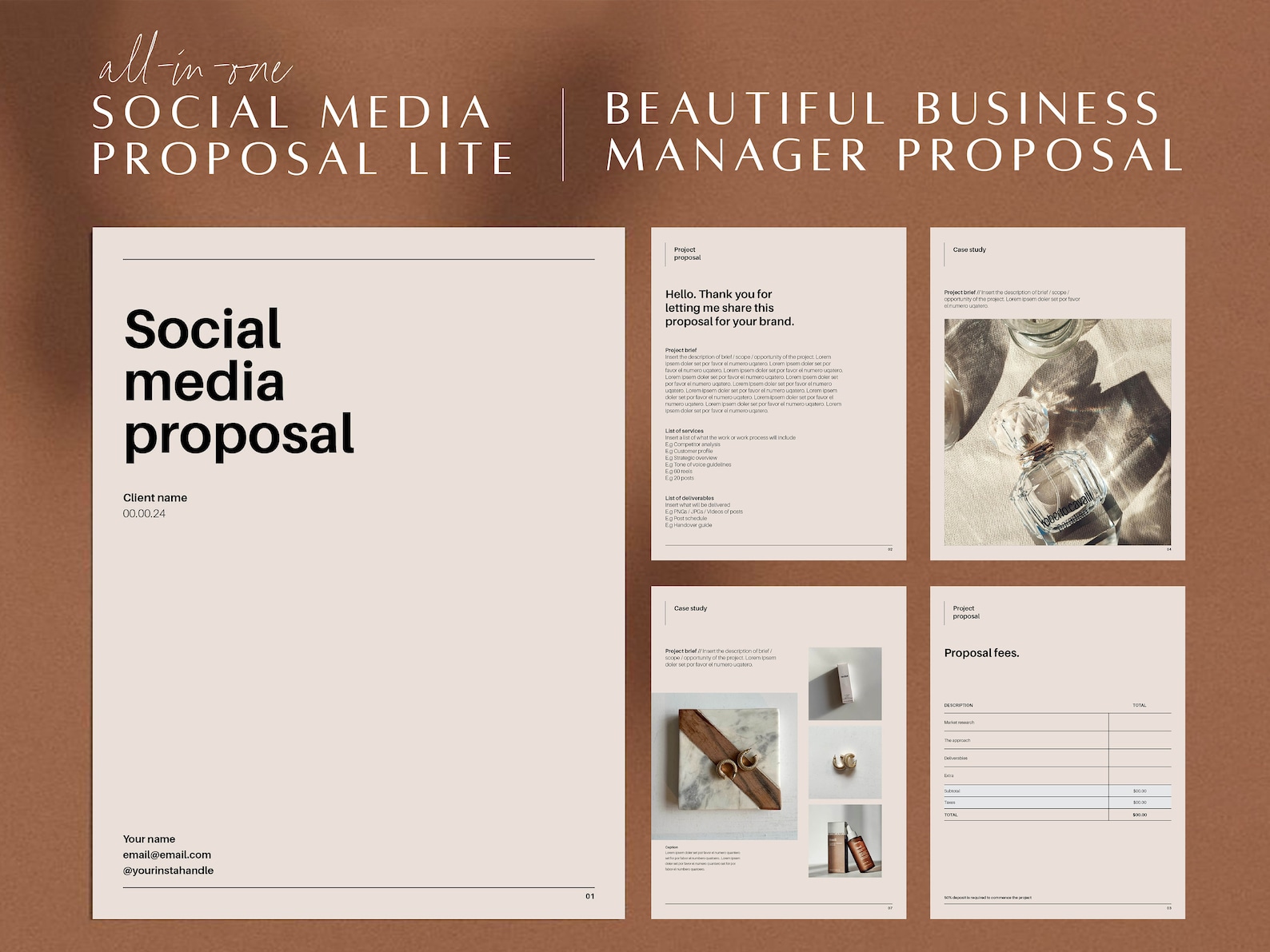 Social Media Manager Proposal Template, Canva Editable (digital ...