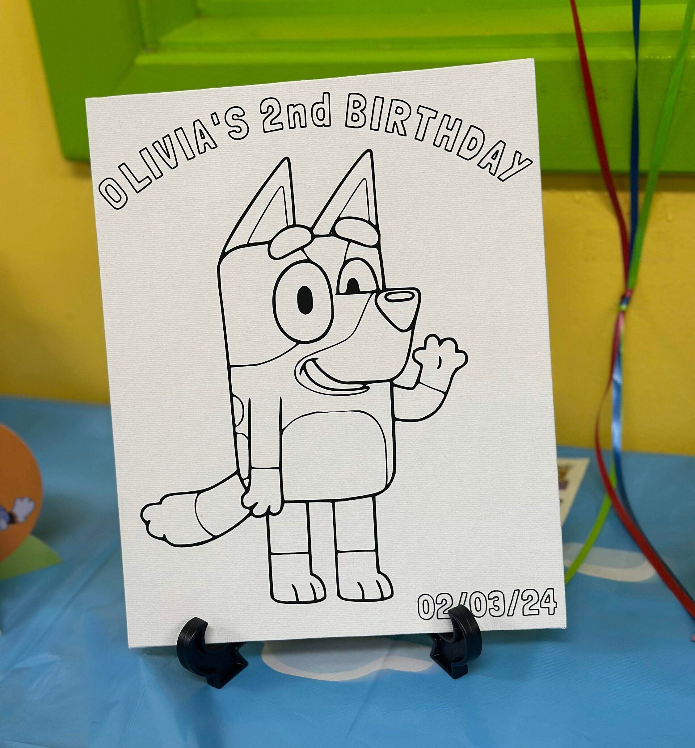 Bluey Color Your Own Canvas - Bluey Birthday Painting Party - Etsy