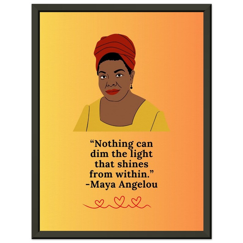 Maya Angelou Quote Museum-quality Matte Paper Metal Framed Poster - Etsy