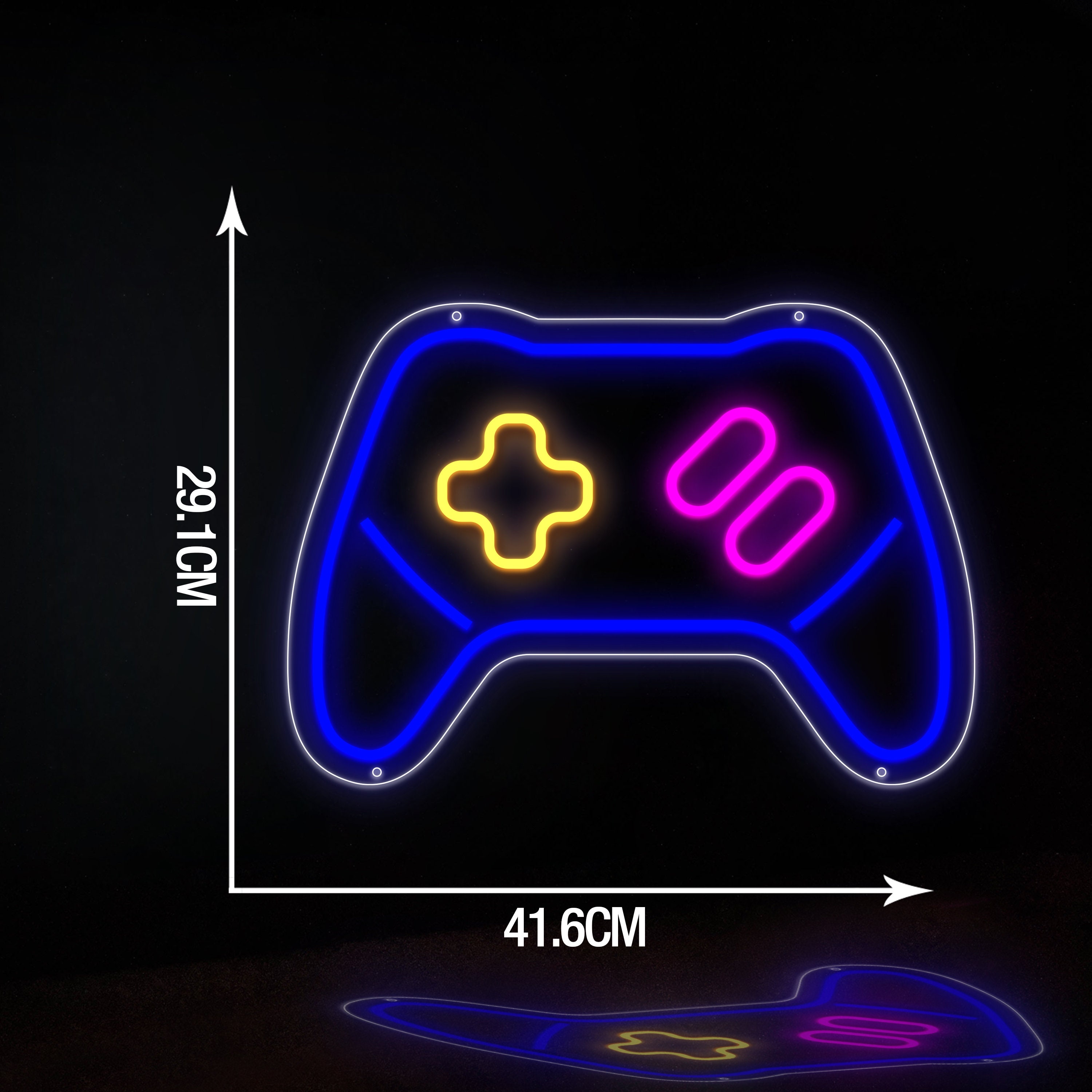 Gamepad LED Neon Lights Signs, Wall Decor Gaming Controller Hanging ...