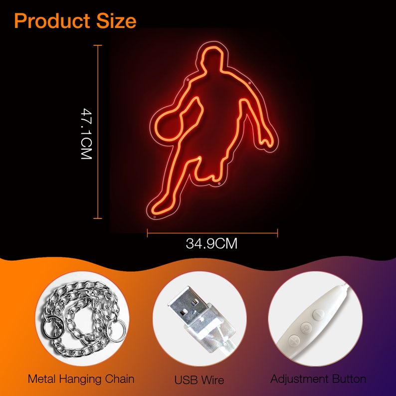 Jordan Neon Signs,basketball Neon Sign, Michael Jordan Lighted Sign ...