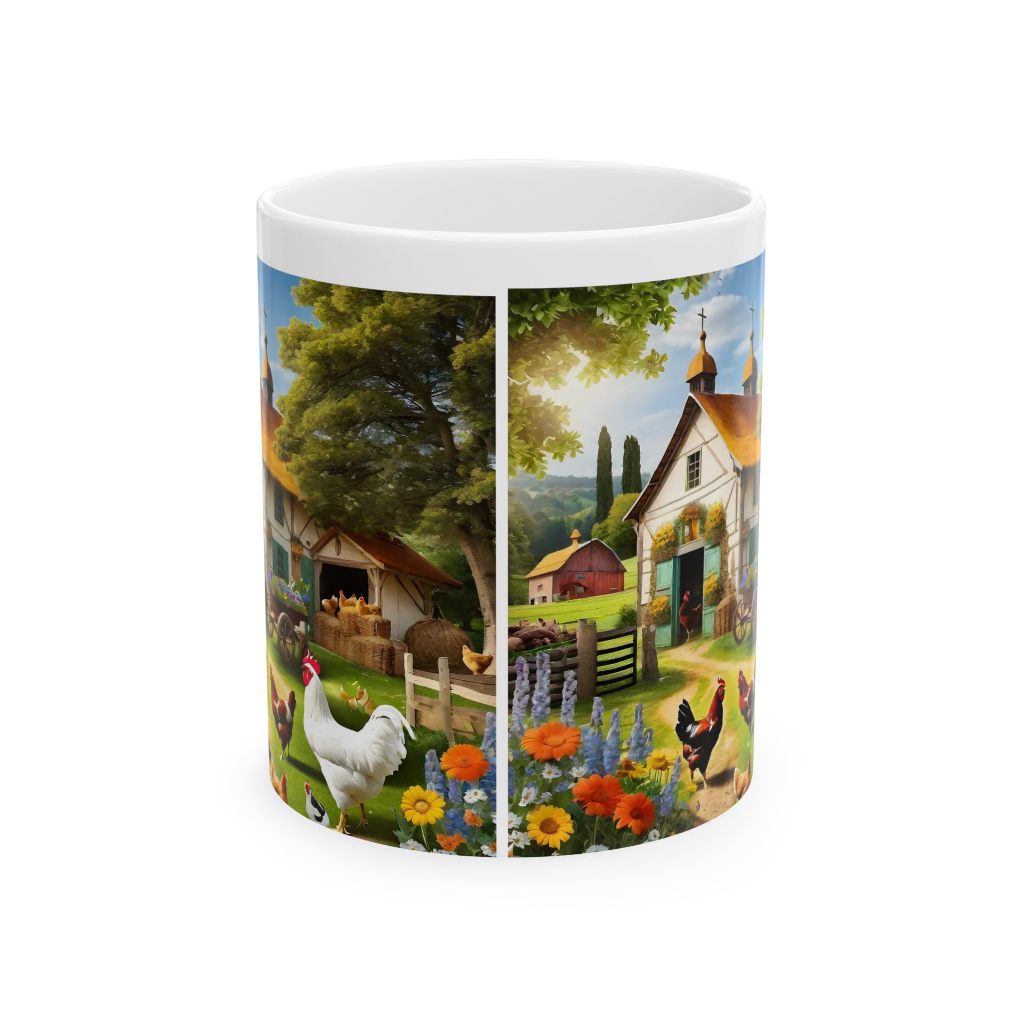 Farm Life Mug, Cute Farmhouse Botanical Perfect Size for Morning Coffee ...