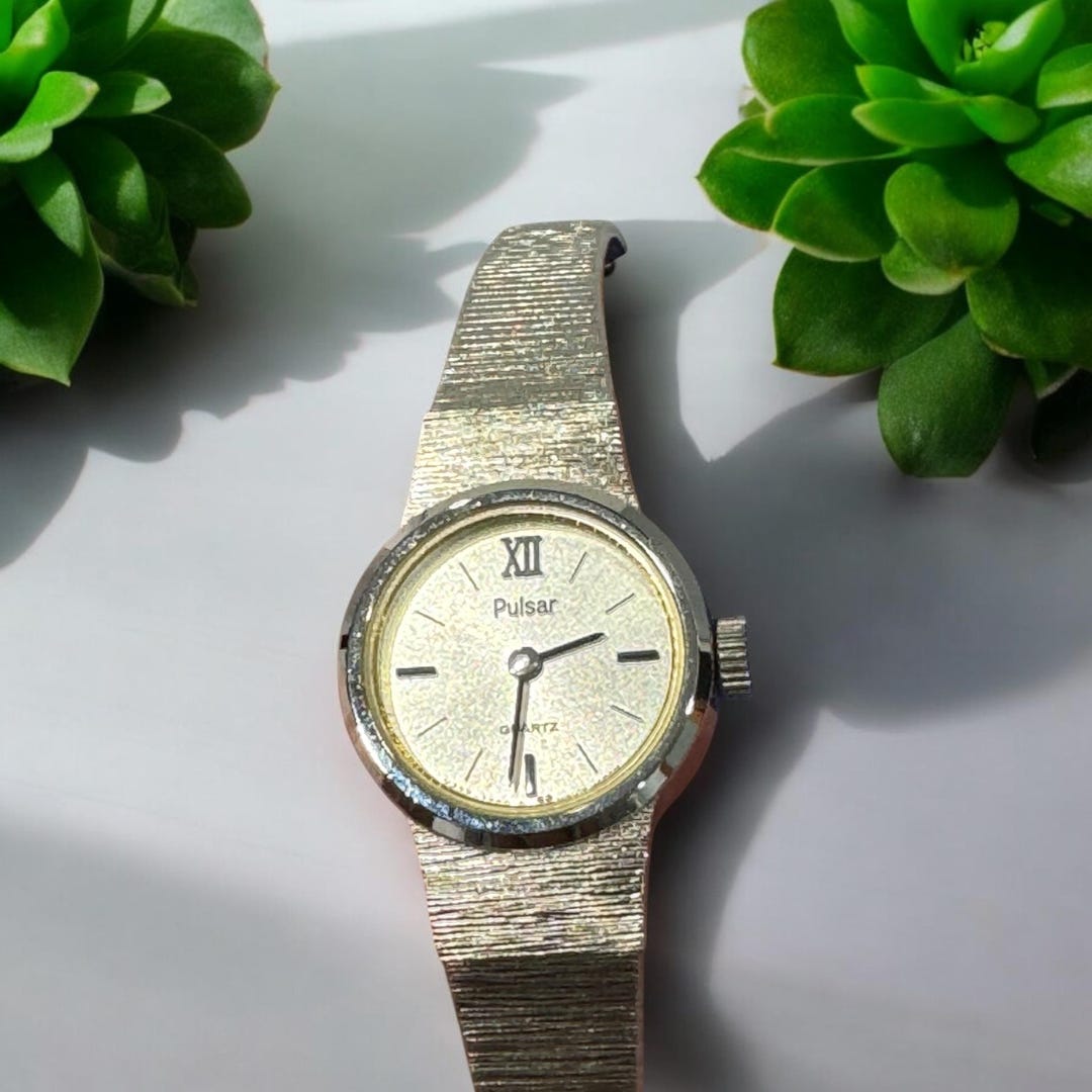 Pulsar Ladies Sleek Stainless Steel Watch . - Etsy