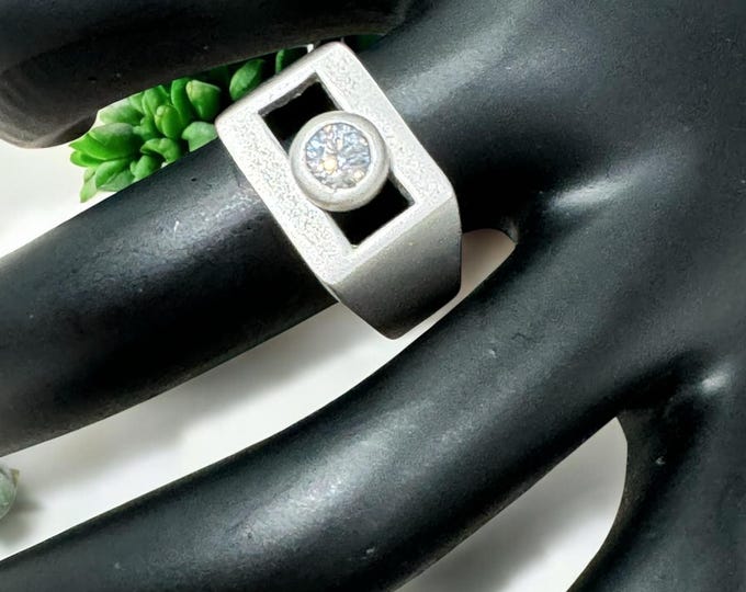 Rare Find Matte Sterling Slide Ring. - Etsy