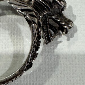 Vintage Sterling Dragon Ring Large Size - Etsy