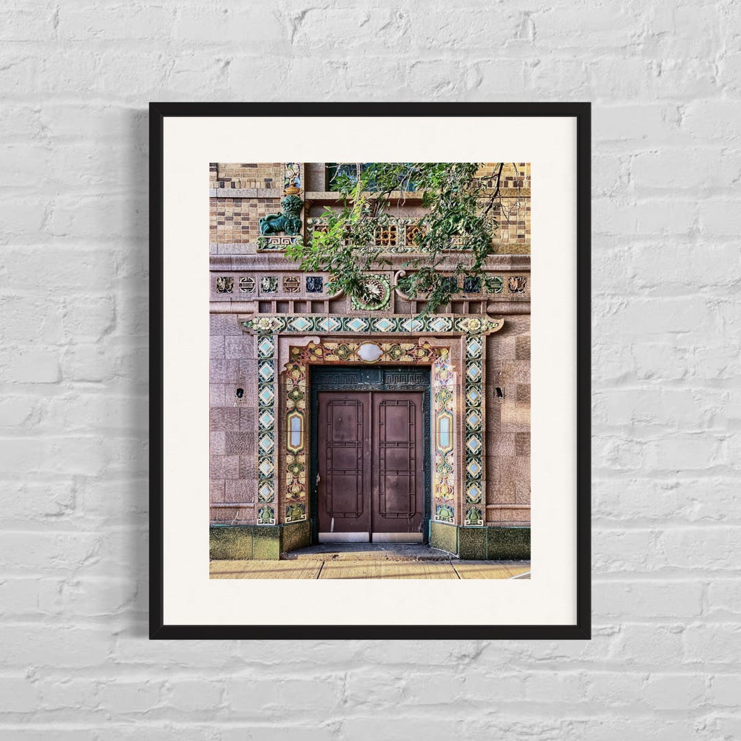 Pui Tak Center Chicago Photo Print | Terra Cotta Doorway Wall Art - Etsy