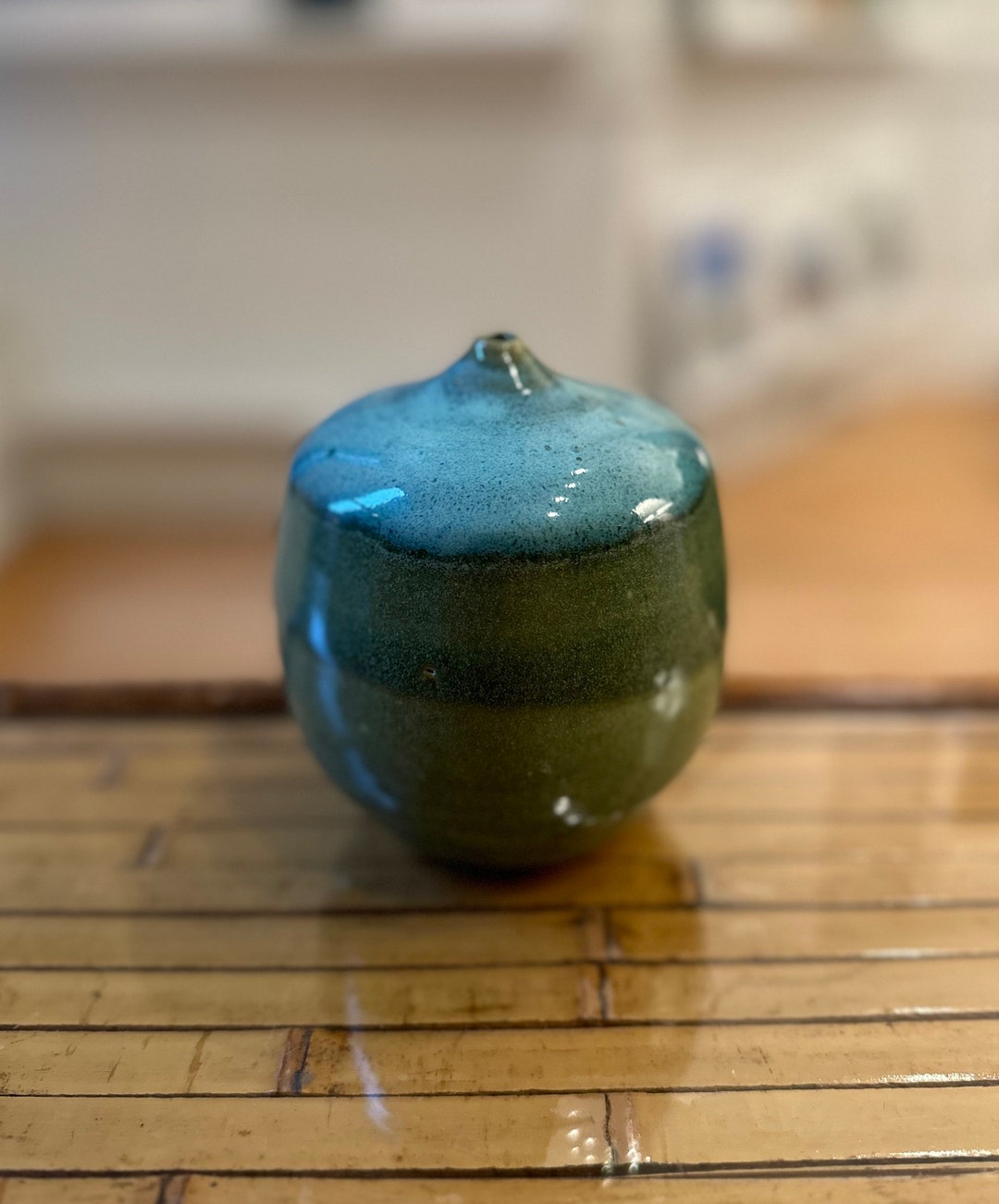 MCM Japanese Thrown and Glazed Pinhole Bottle - Etsy