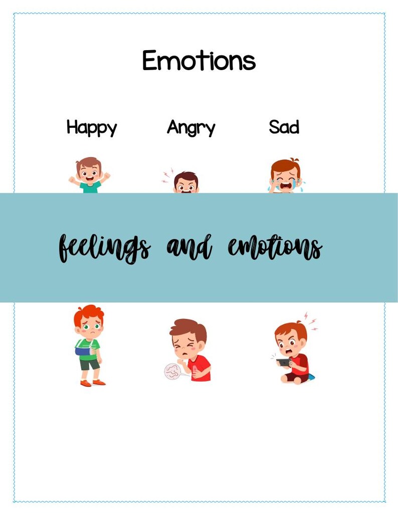 Feelings and Emotions Visual - Etsy