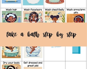How to Take a Bath Step by Step Visual - Etsy