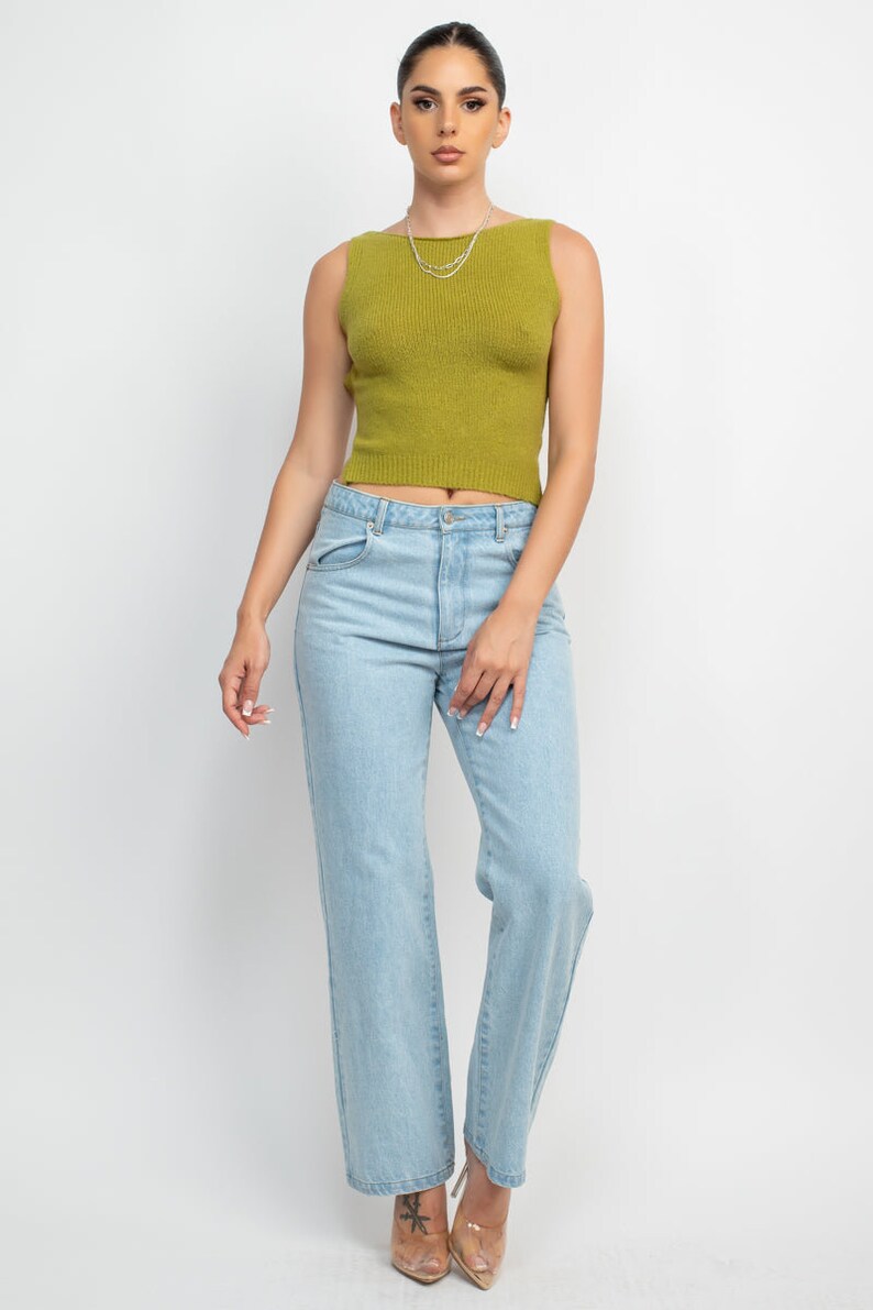 Back Cut Out Knit Top - Etsy