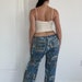 Denim Print Low Rise Pants - Etsy