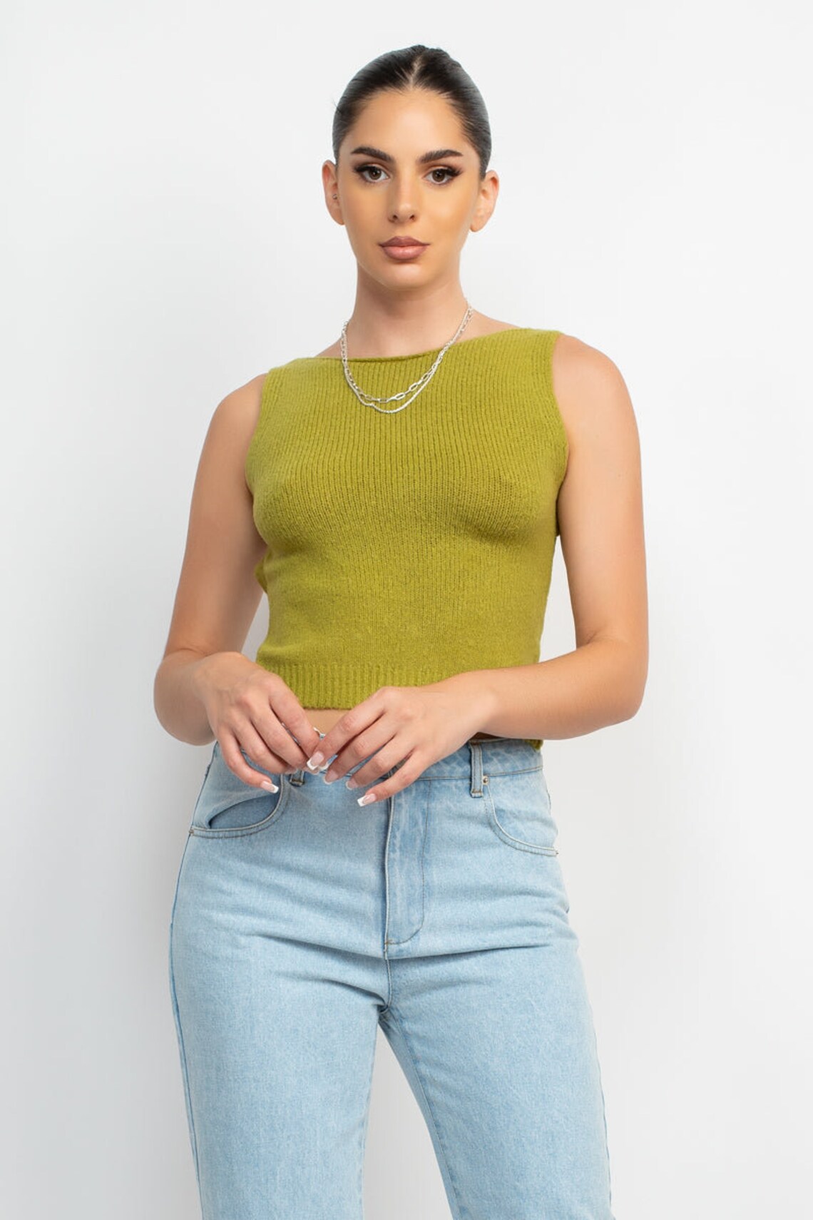 Back Cut Out Knit Top - Etsy