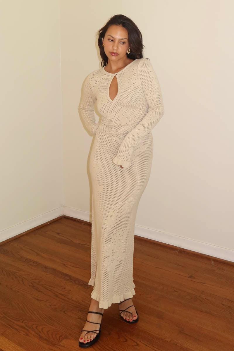 Rose Pointelle Knit Dress - Etsy