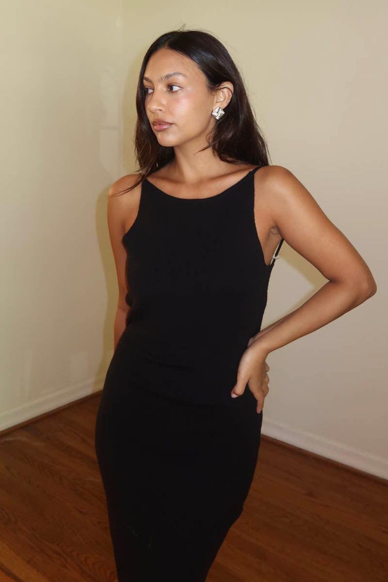 Open Back Knit Midi Dress - Etsy