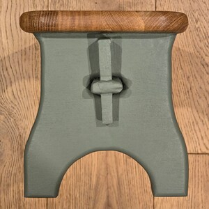 Handmade Rustic Solid Oak Bench Stool | Custom Hand Painted Design ...
