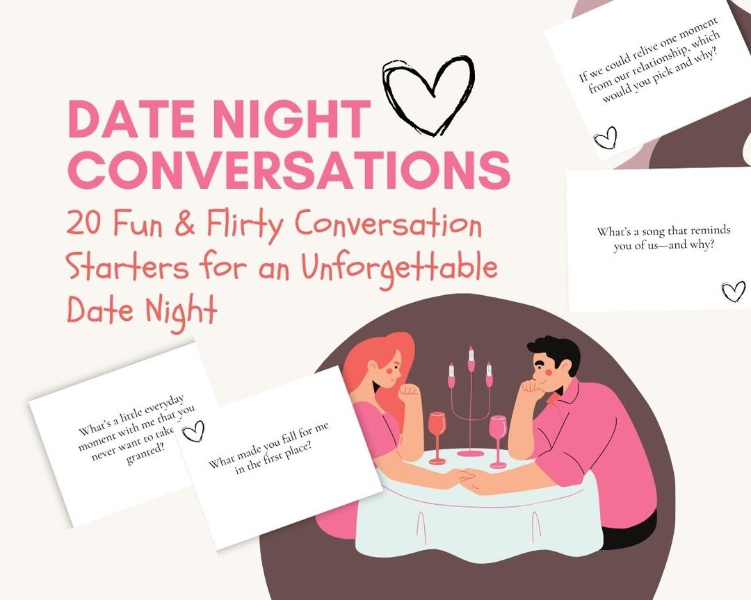 Date Night Conversation Starters for Couples | 20 Romantic & Fun ...