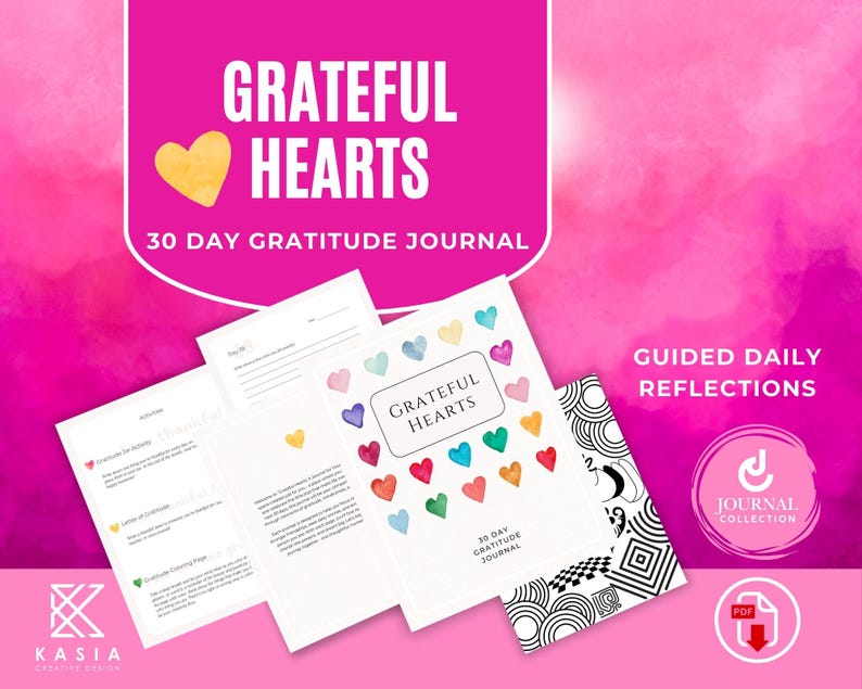 30-day Gratitude Journal: Mindfulness Workbook for Girls (PDF Download ...