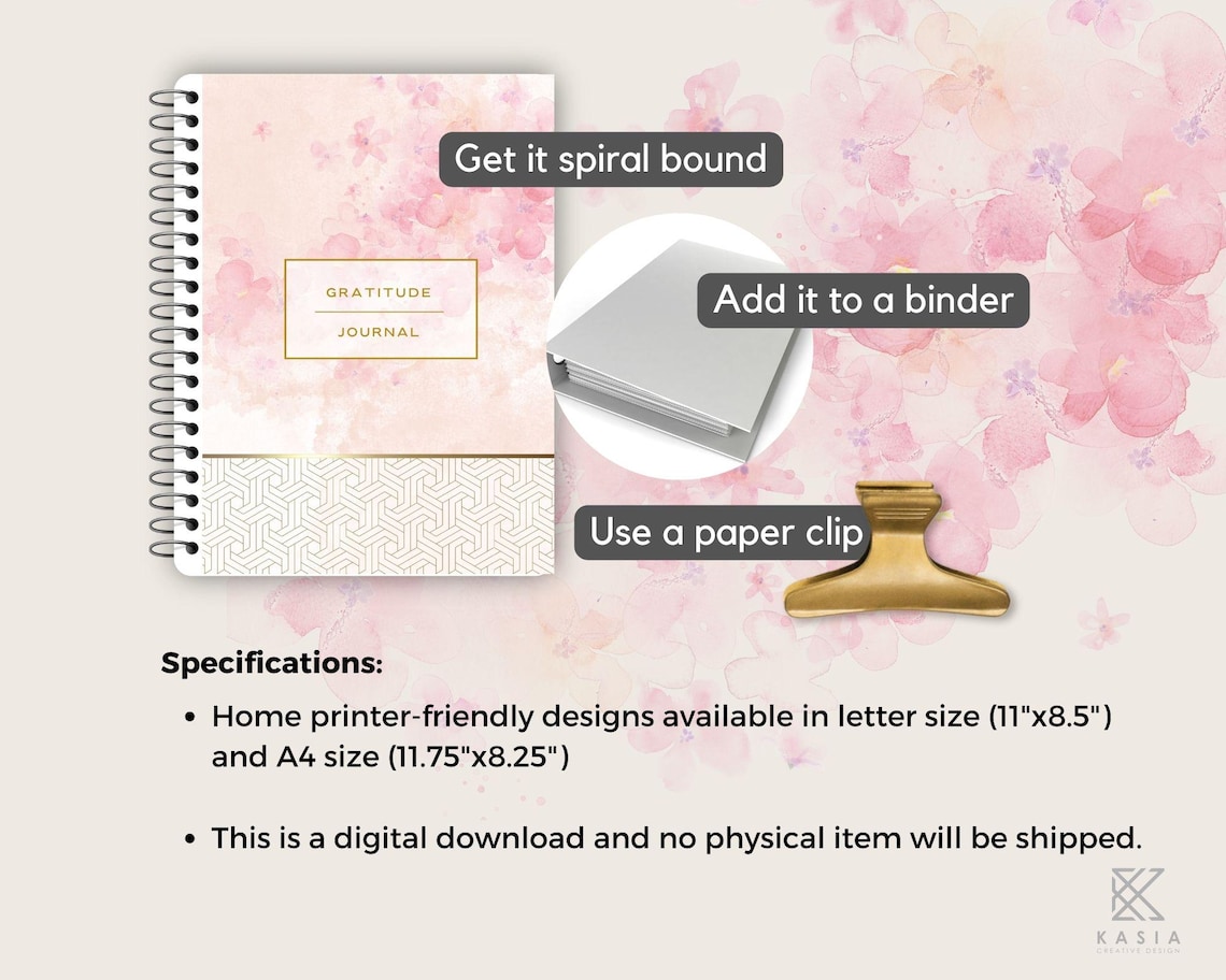 Printable Gratitude Journal for Teen Girls | Empowerment & Self-care ...
