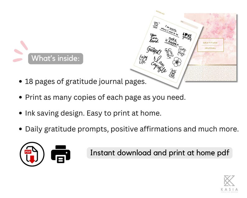 Printable Gratitude Journal for Teen Girls | Empowerment & Self-care ...