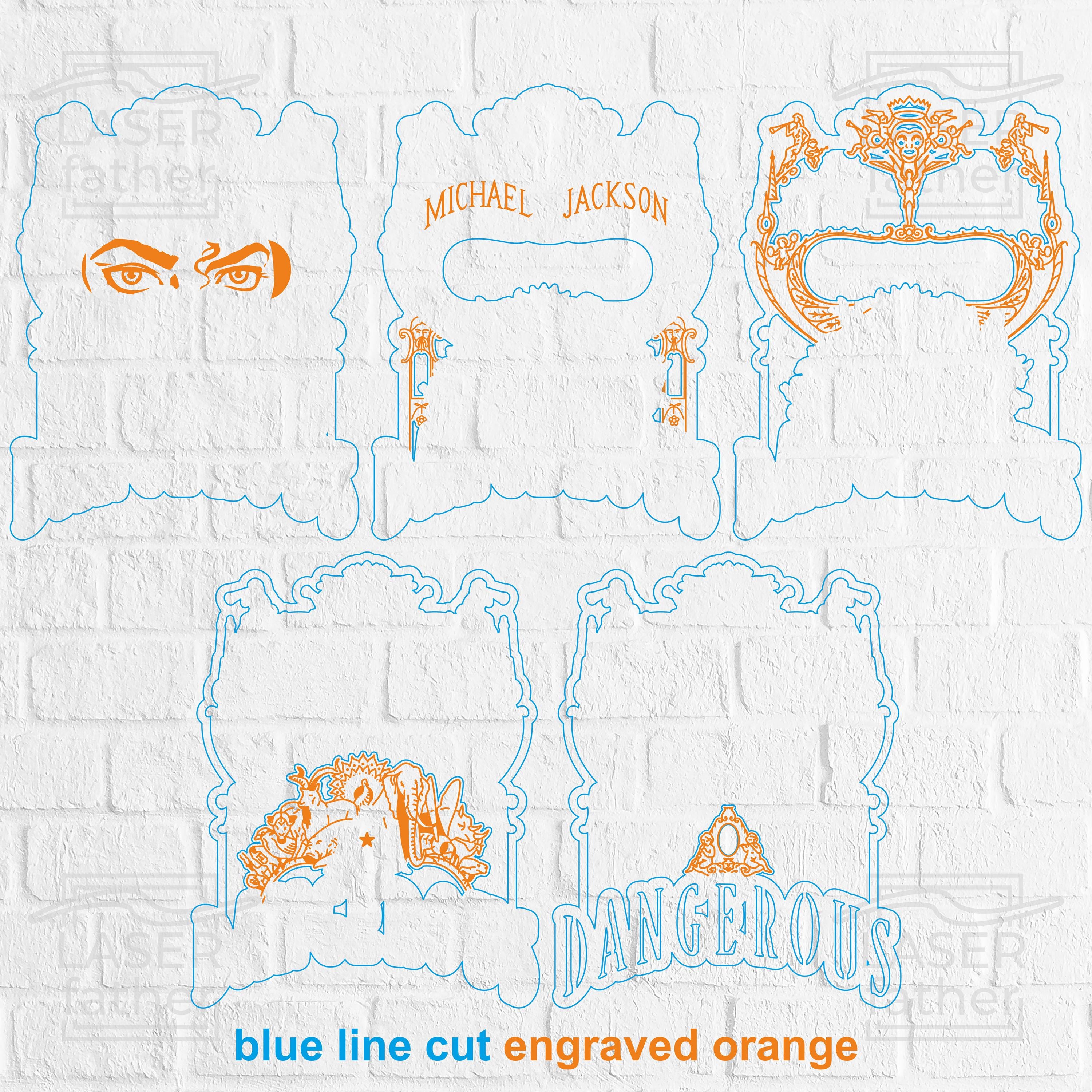 Music Legend, MJ SVG, Michael Jackson Art, Multilayer Laser Engrave ...