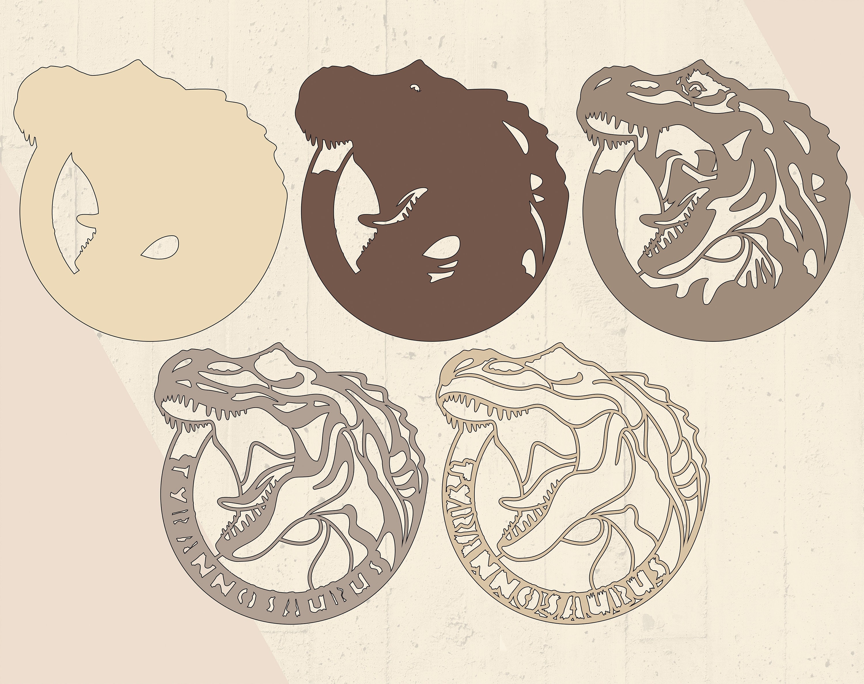 Tyrannosaurus SVG for Glowforge, Vector Laser Cutting, Digital Download ...