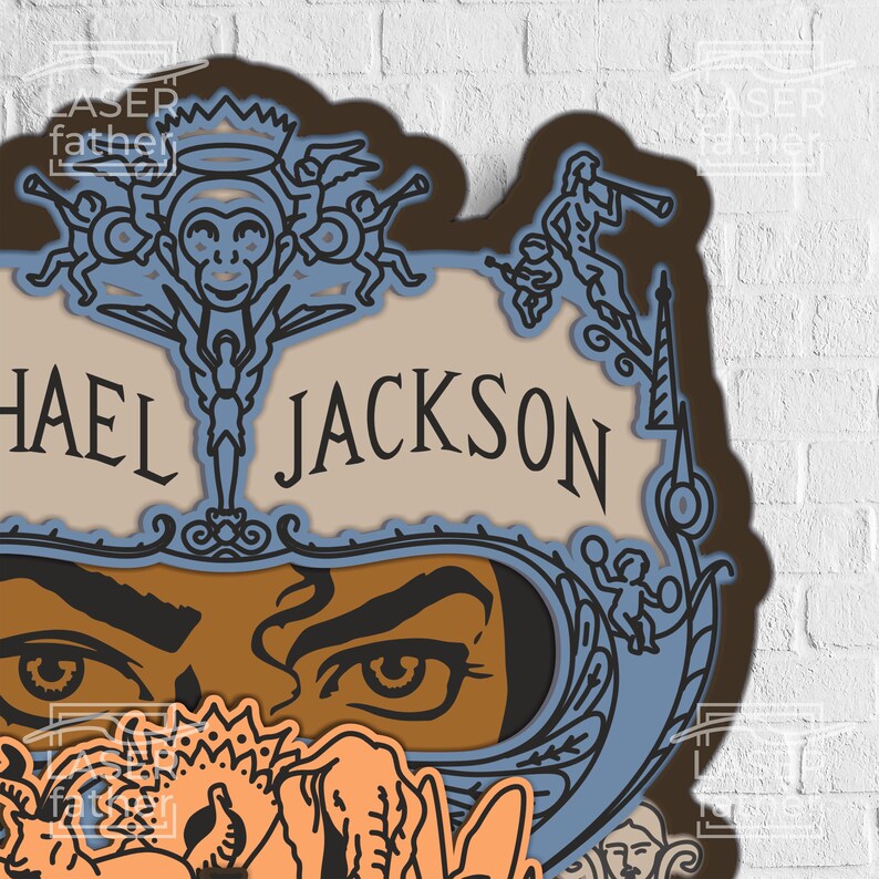 Music Legend, MJ SVG, Michael Jackson Art, Multilayer Laser Engrave ...