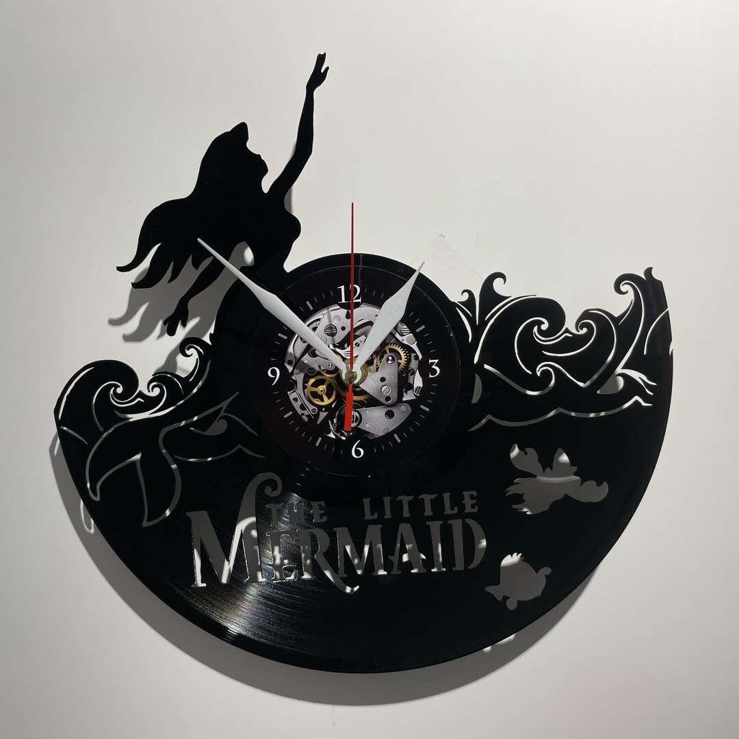 Little Mermaid Vinyl Record Clock, Disney Wall Art - Etsy