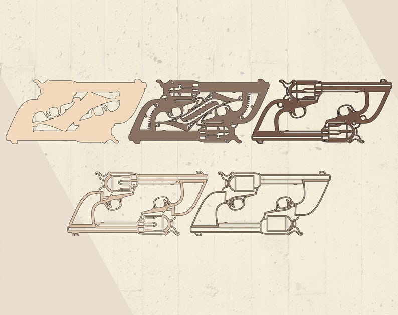 Revolver SVG Files for Cricut, Laser Cut Design, CNC Template, Digital ...