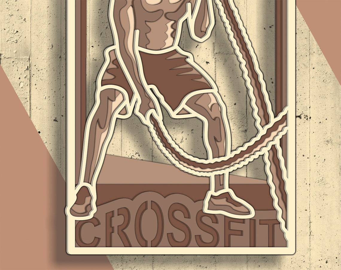 Crossfit SVG for Laser Cuts, Layered Glowforge, Digital Download, CNC ...
