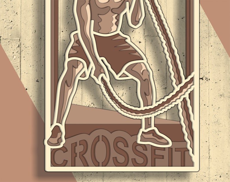 Crossfit SVG for Laser Cuts, Layered Glowforge, Digital Download, CNC ...