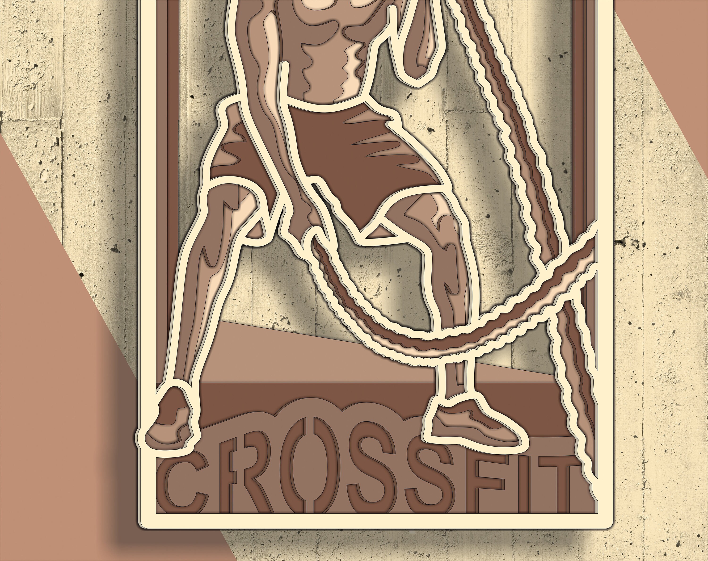 Crossfit SVG for Laser Cuts, Layered Glowforge, Digital Download, CNC ...