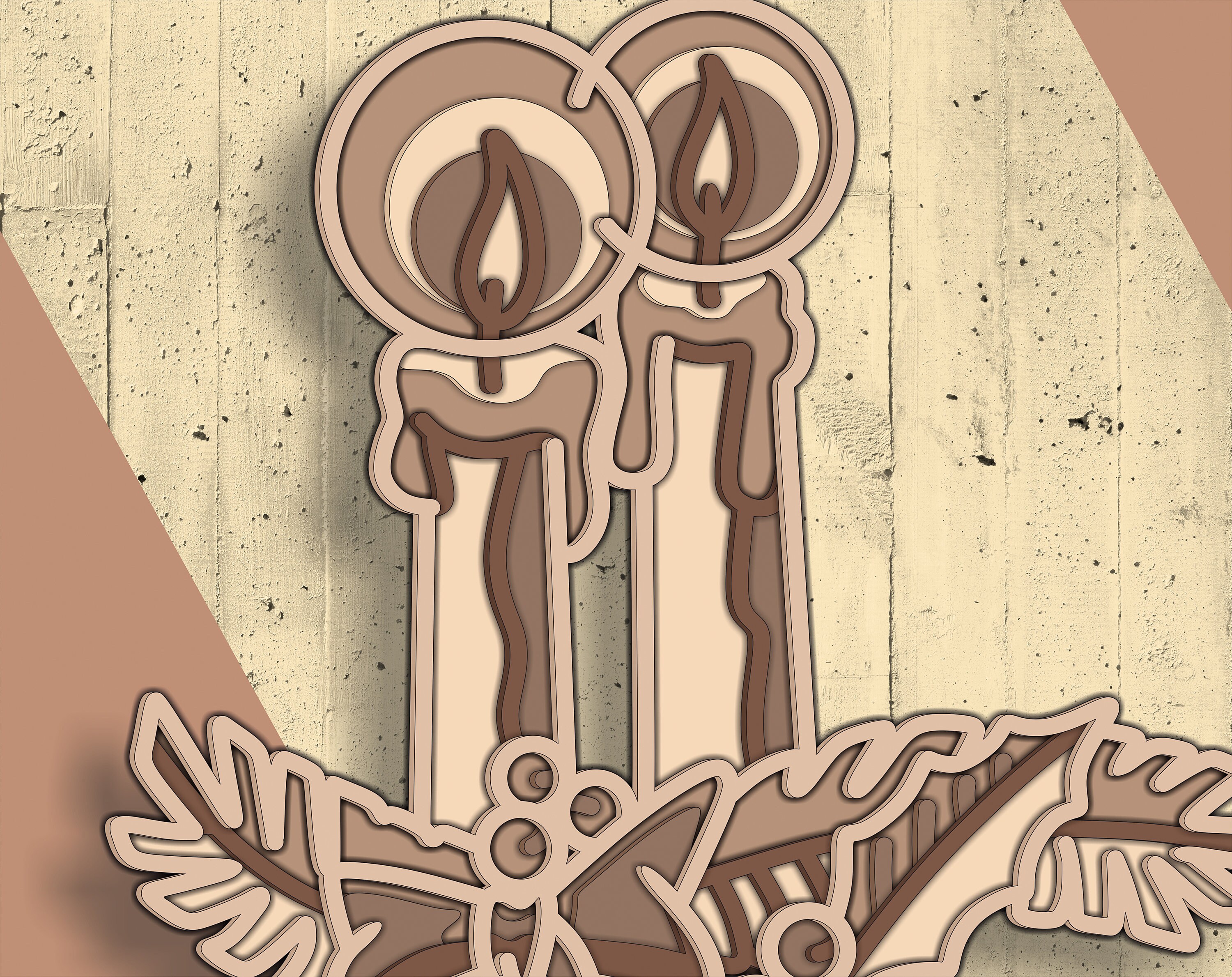 3D Candles SVG for Cricut, Instant Digital Download, Laser Cutting ...