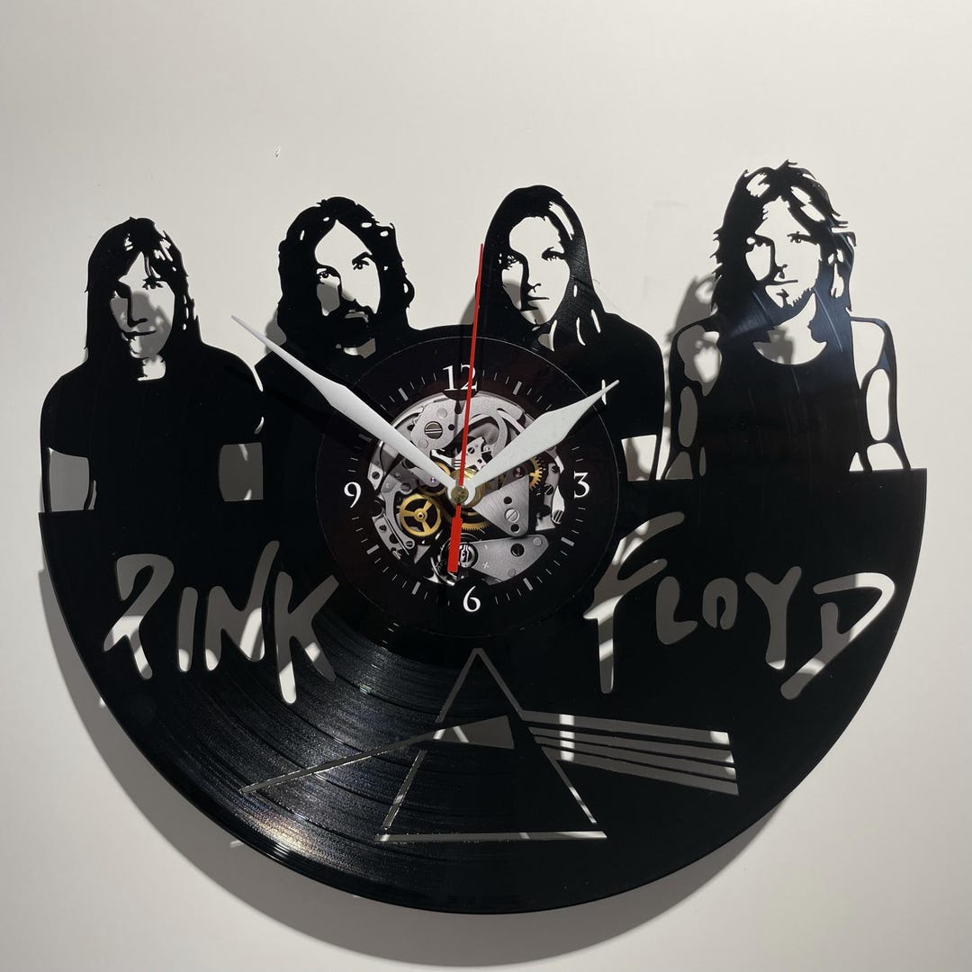 Pink Floyd Vinyl Record Clock, Birthday Gift for Dad, Music Bedroom ...