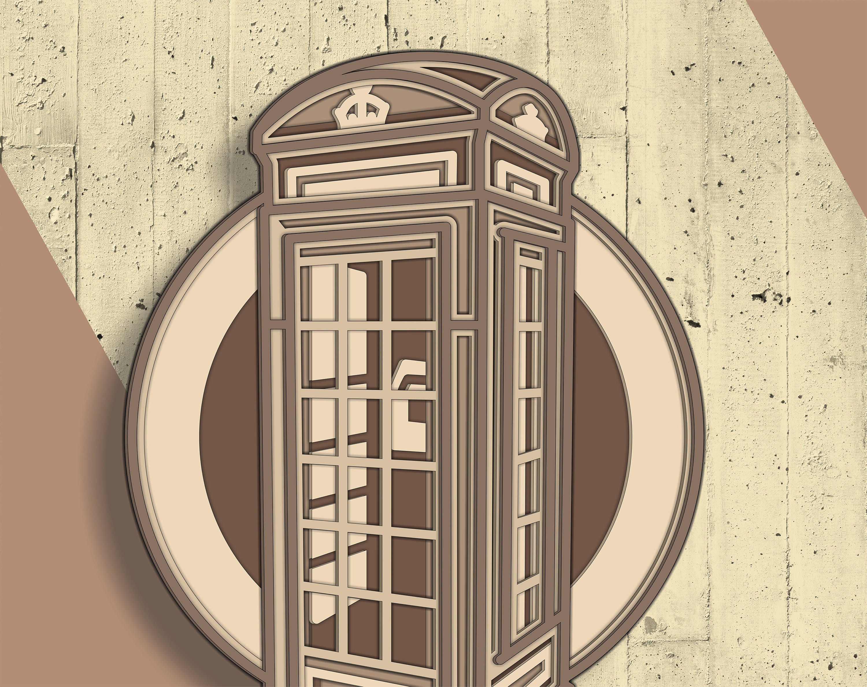 Telephone Booth 3D SVG for Laser Cuts, Instant Digital Download ...