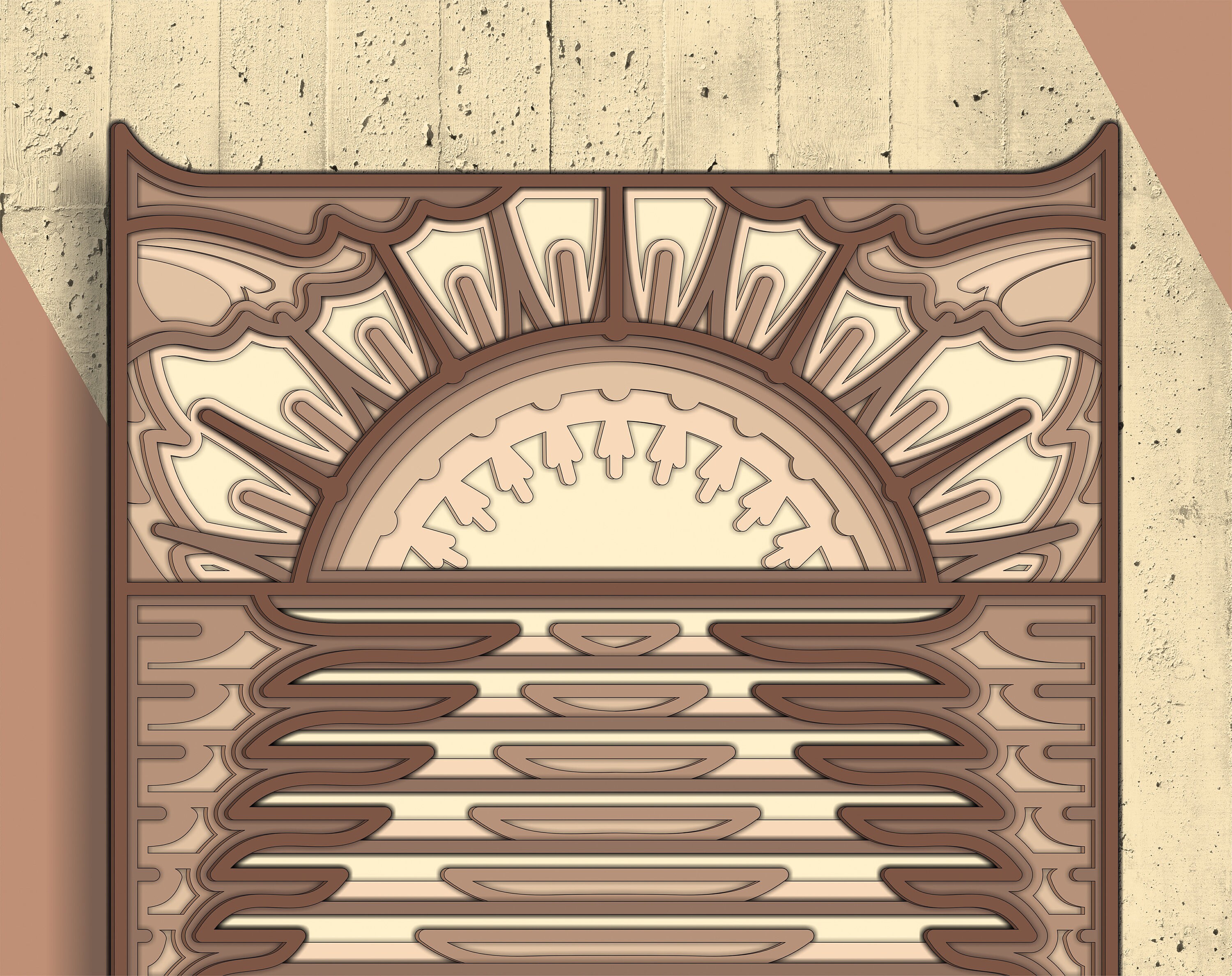 Sunset 3D SVG for Laser Cuts, Multilayered Dxf Files, Digital Download ...