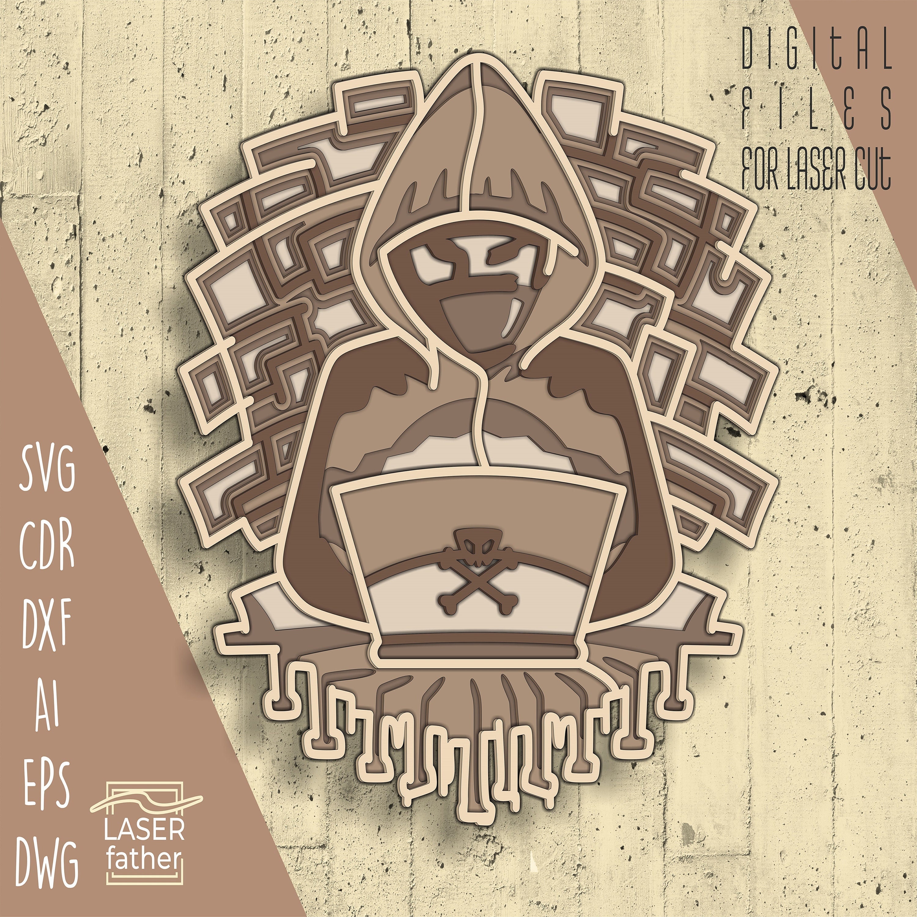Hacker 3D SVG for Laser Cuts, Glowforge Layered Files, Digital Download ...