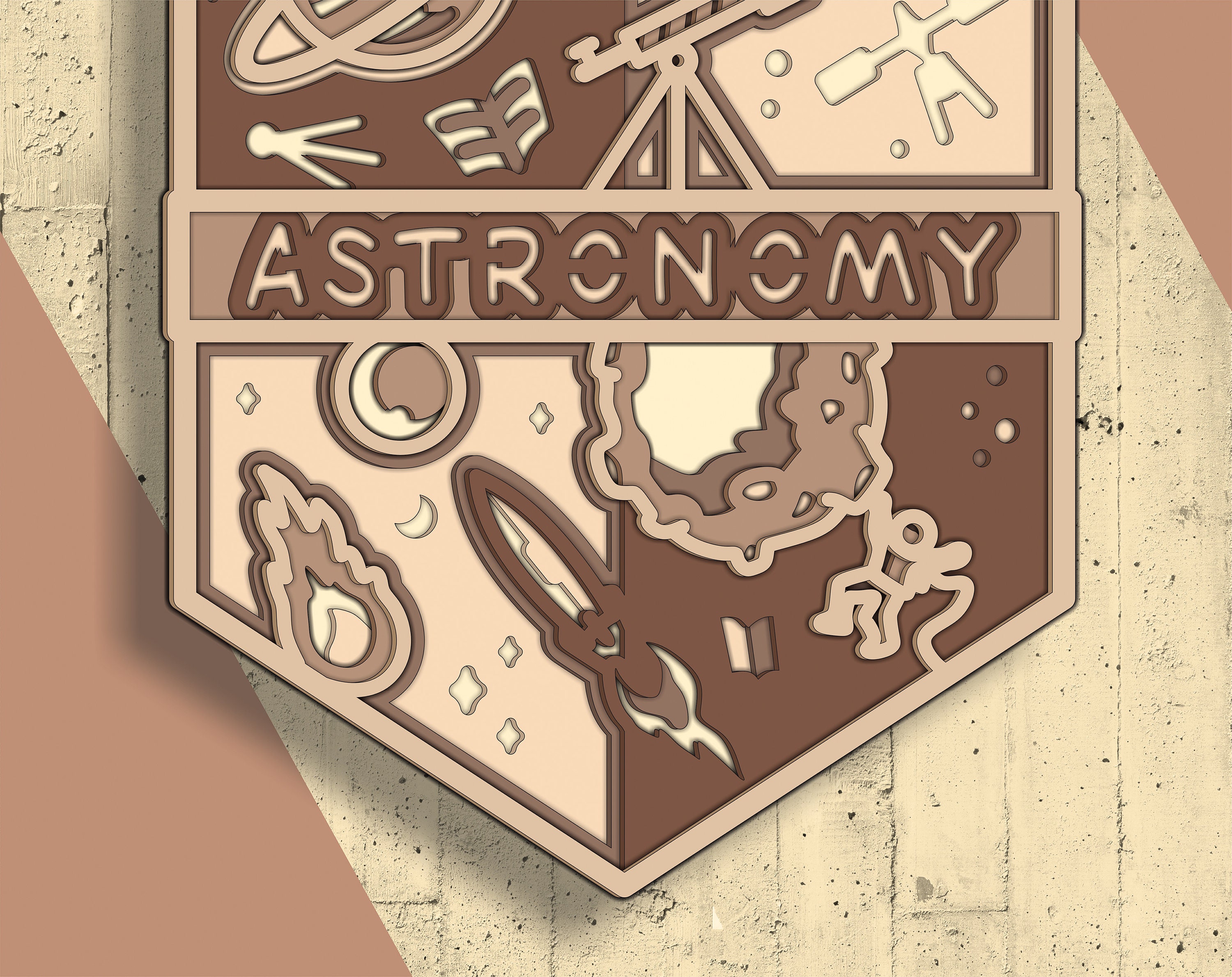 Astronomy 3D SVG for Laser Cuts, Digital Download, Multilayered Dxf ...
