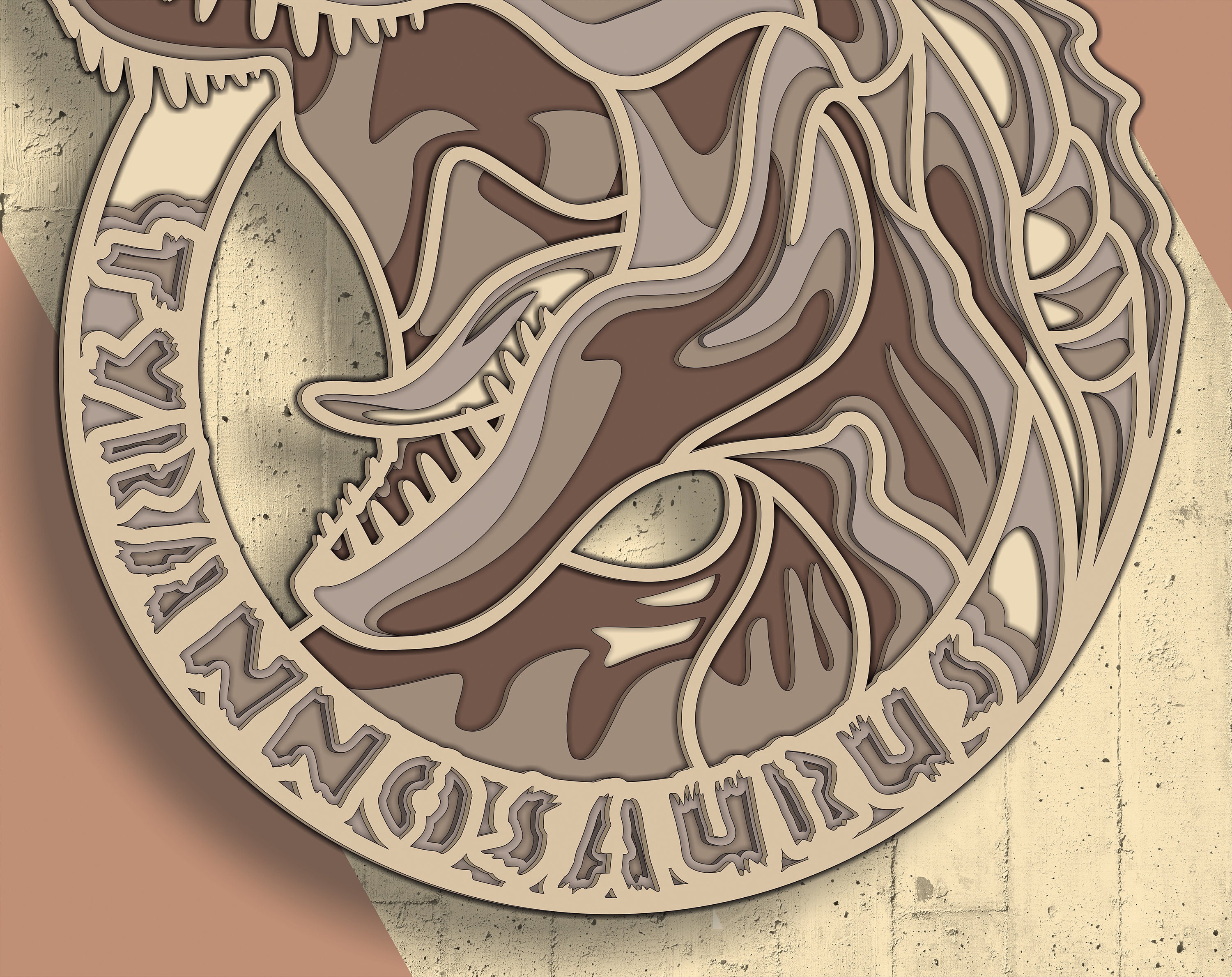 Tyrannosaurus SVG for Glowforge, Vector Laser Cutting, Digital Download ...