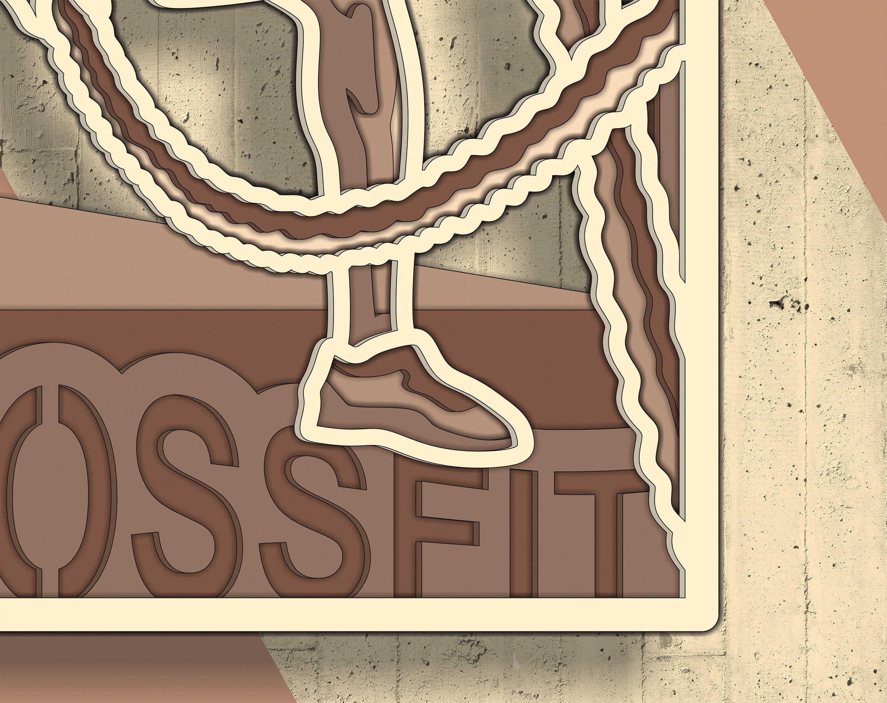 Crossfit SVG for Laser Cuts, Layered Glowforge, Digital Download, CNC ...